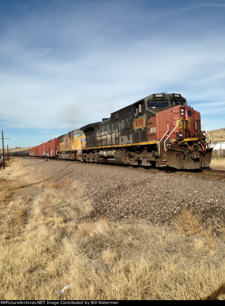 UP 6150 ex SP on South bound manifest train